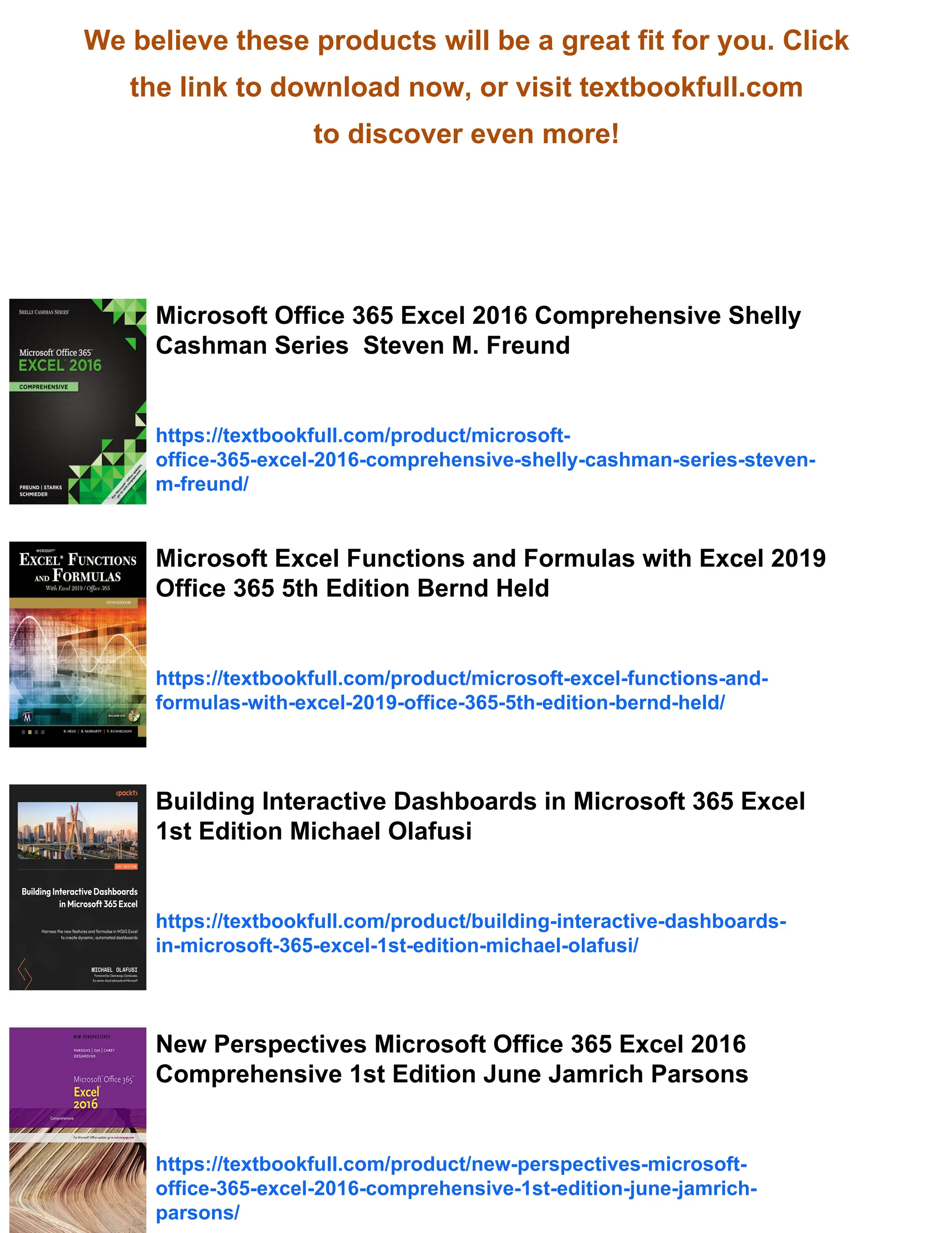 Benchmark Series Microsoft Excel 365 Levels 1 and 2 2019th Edition Nita ...