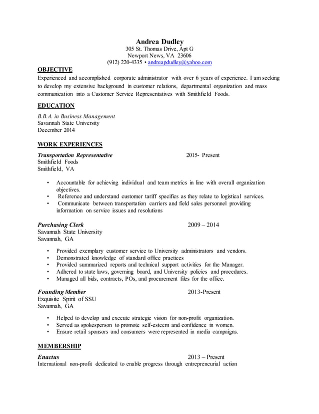Andrea Dudley resume - 2015 | PDF