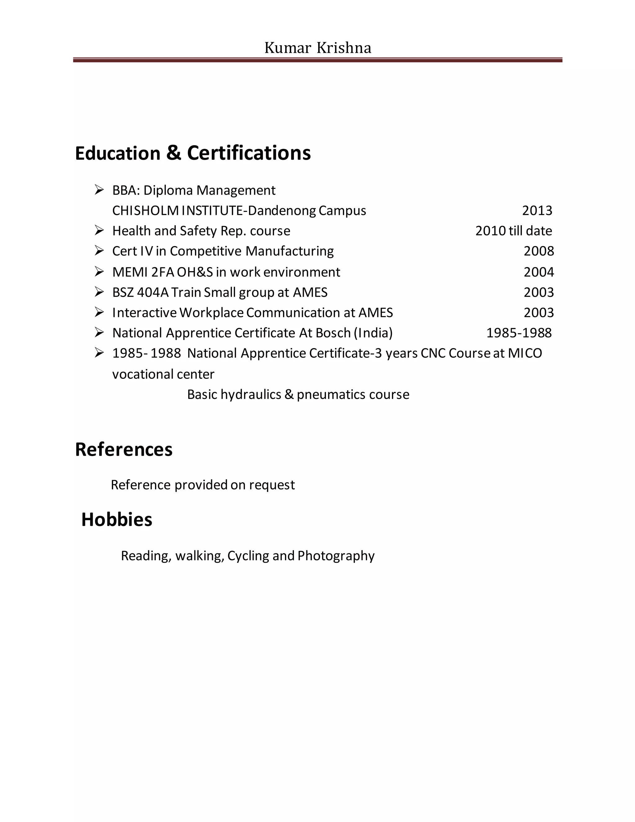 NEW RESUME 2016 start | DOCX