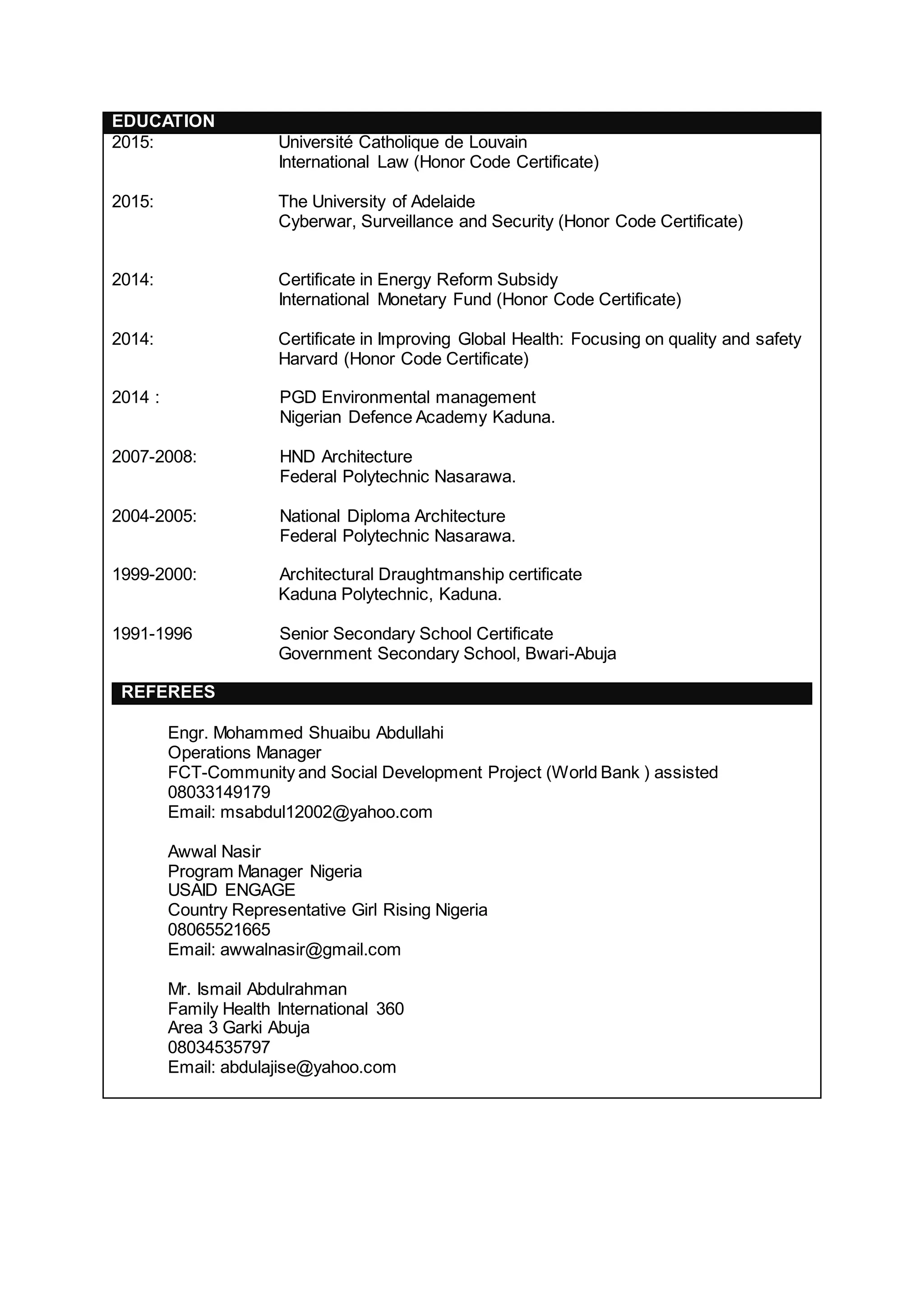 RESUMEpresent | DOCX | Civil Engineering Industry | Industries