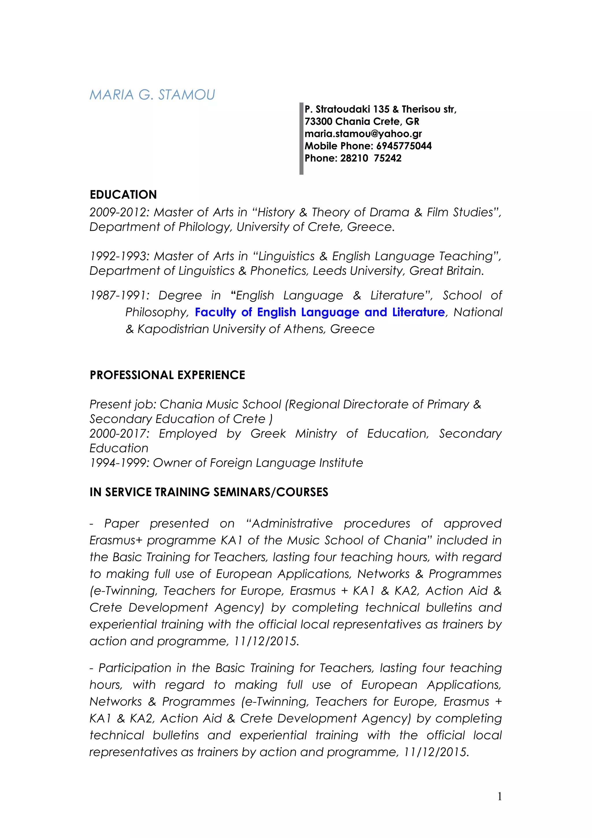 CV - in English | DOC