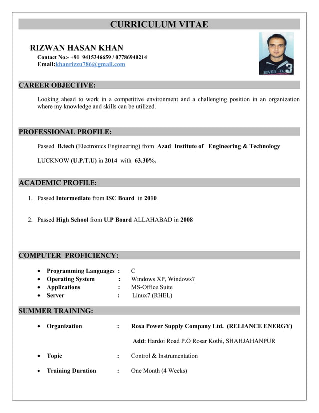 rizwan cv_2 - Copy (1) | PDF