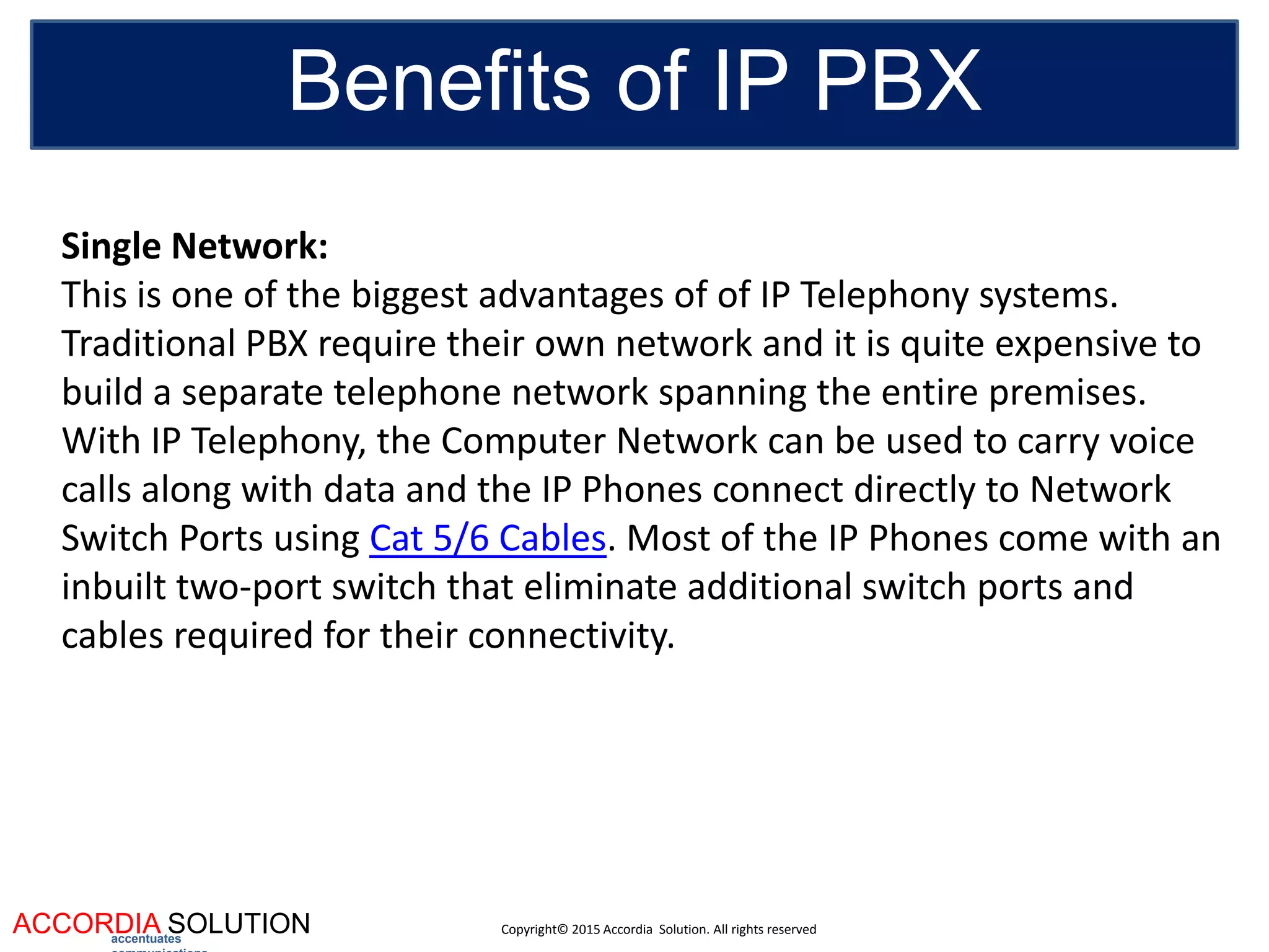Accordia CIS IP PBX Overview | PDF