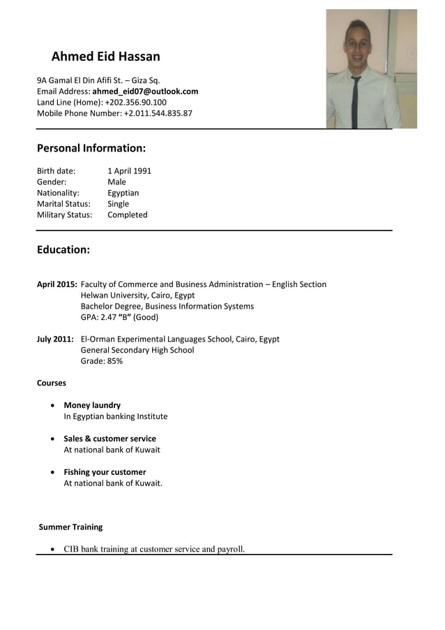 Ahmed-Eid-Hassan-CV | PDF