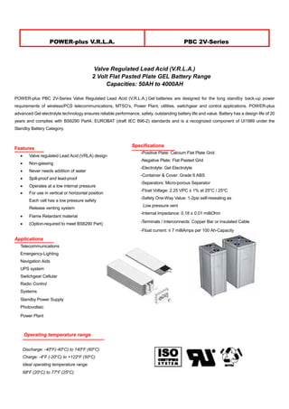 Power-plus 2V-PBC GEL Battery-update | PDF