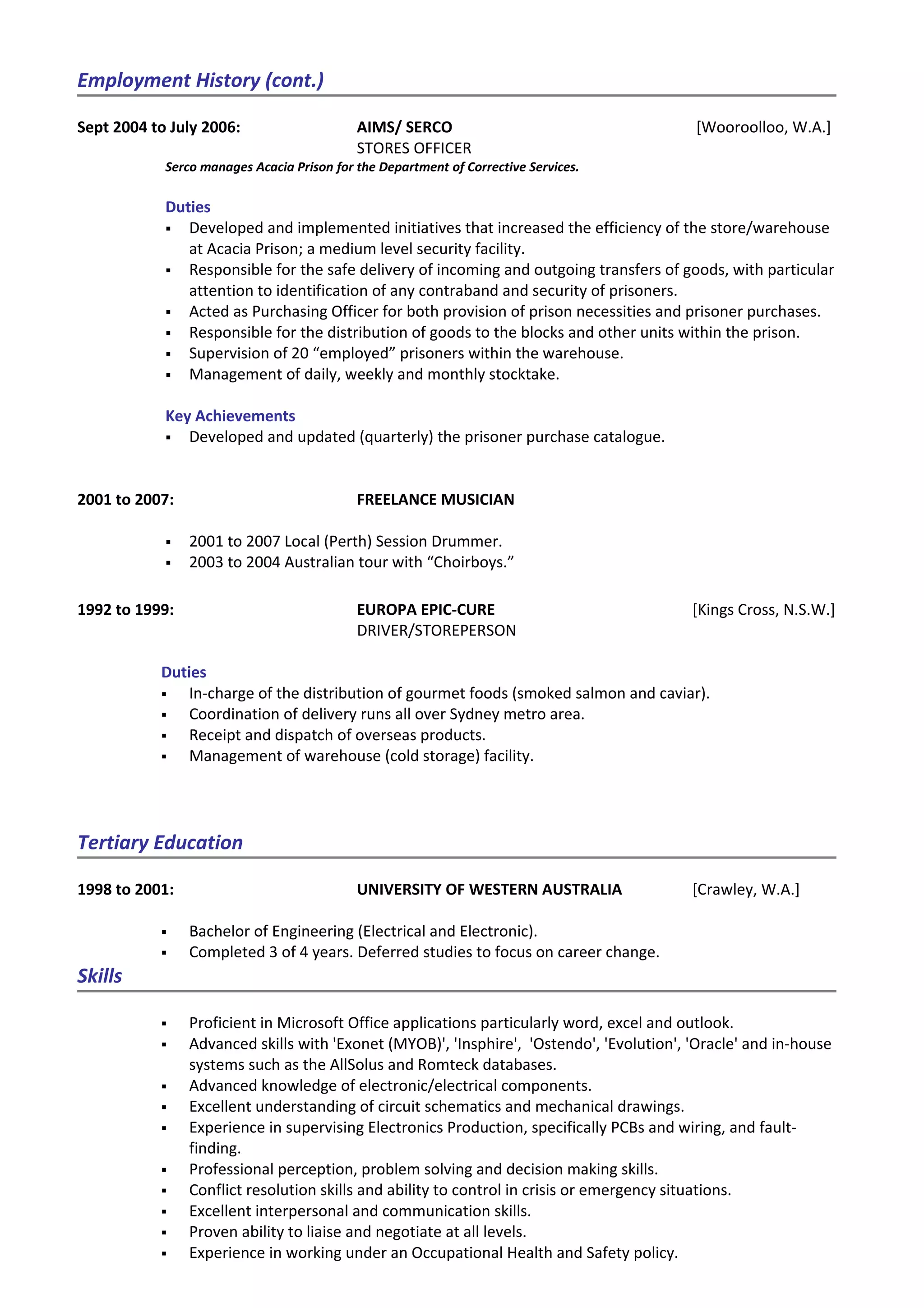 Scott Chapman CV | DOC