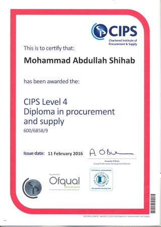 CIPS Level 40001 | PDF | Free Download
