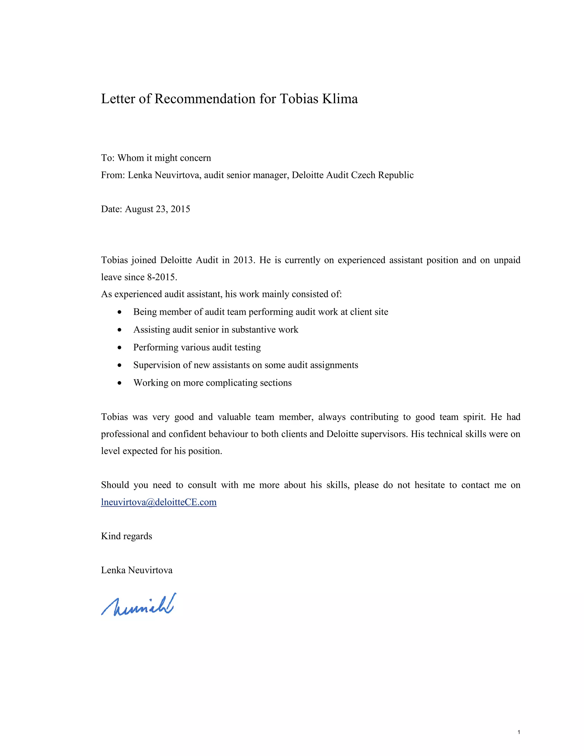 letter of recommendation | PDF