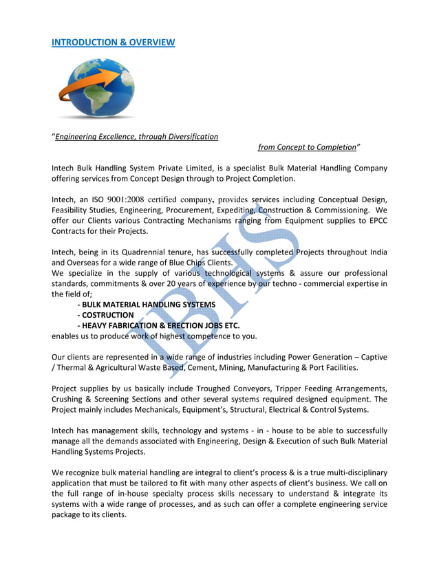 INTECH COMPANY PROFILE | PDF