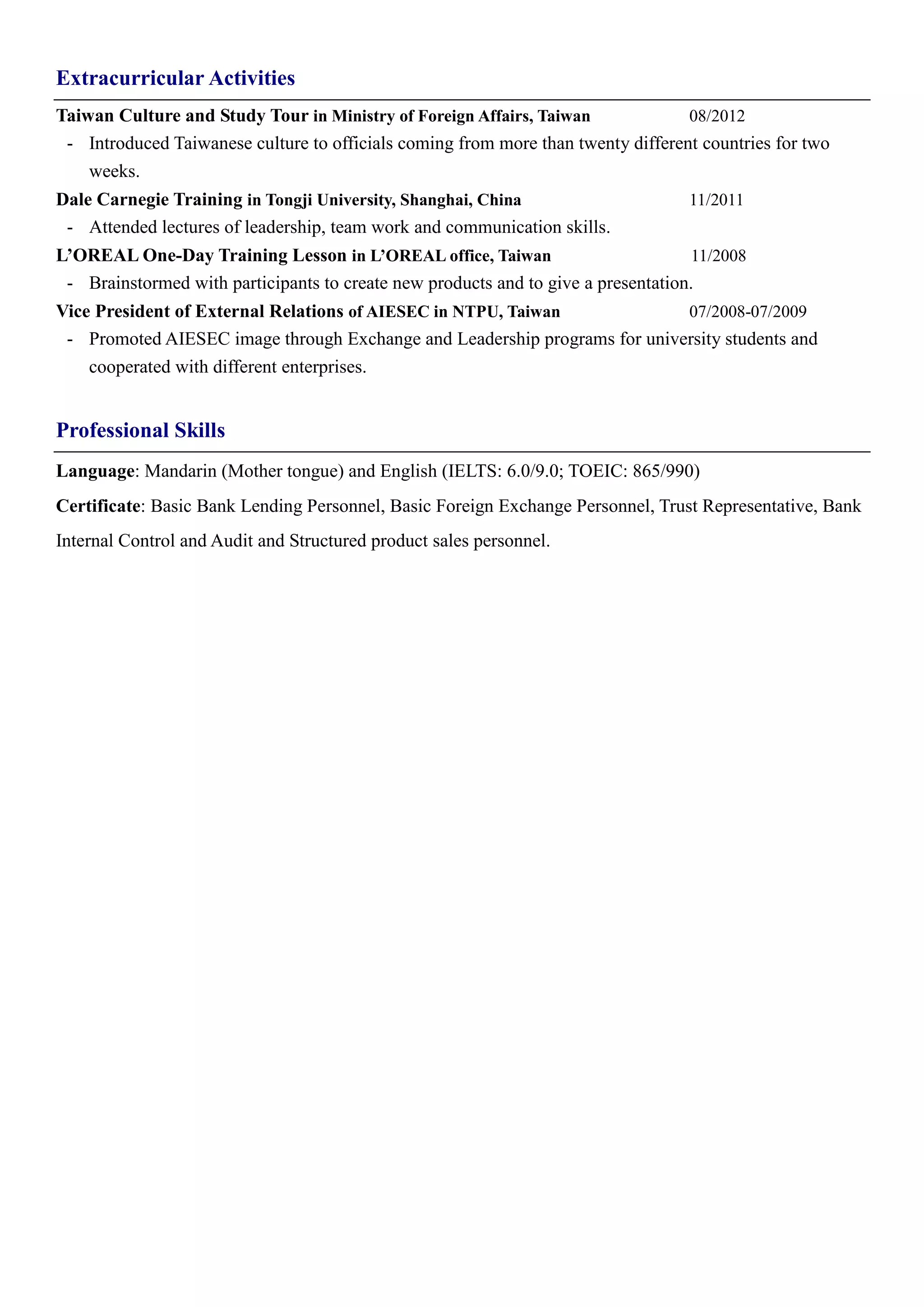 YI-SHIUAN-LIU_CV | PDF | Business | Business and Finance