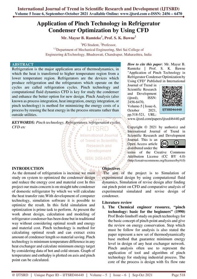 Application of Pinch Technology in Refrigerator Condenser Optimization ...