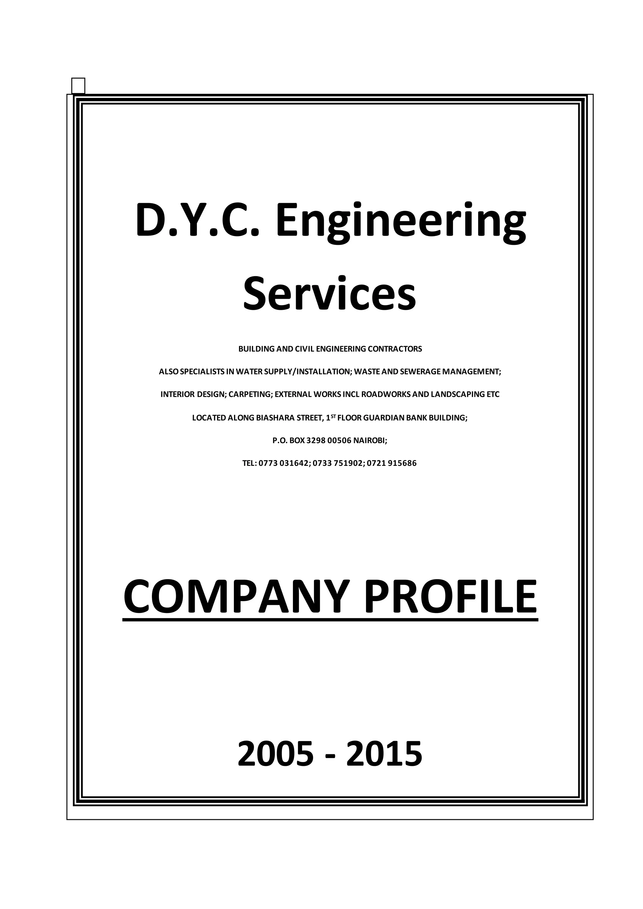 COMPANY PROFILE | DOCX | Civil Engineering Industry | Industries