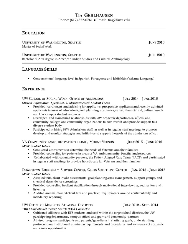 Tia Gehlhausen_Resume Highlighting Higher Ed. Experience 2016 | DOCX