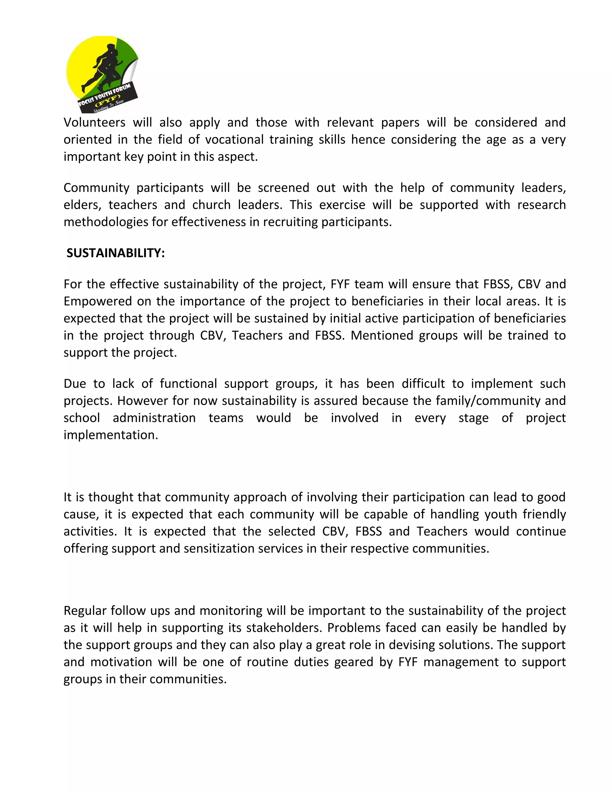 Proposal for Youth Skills training and Empowerement Programs OPEN | DOC