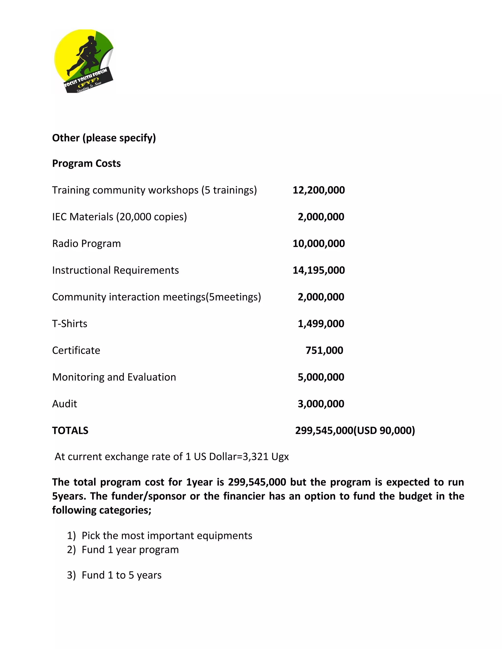 Proposal for Youth Skills training and Empowerement Programs OPEN | DOC