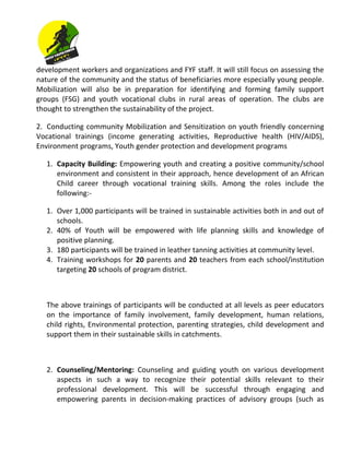 Proposal for Youth Skills training and Empowerement Programs OPEN | DOC