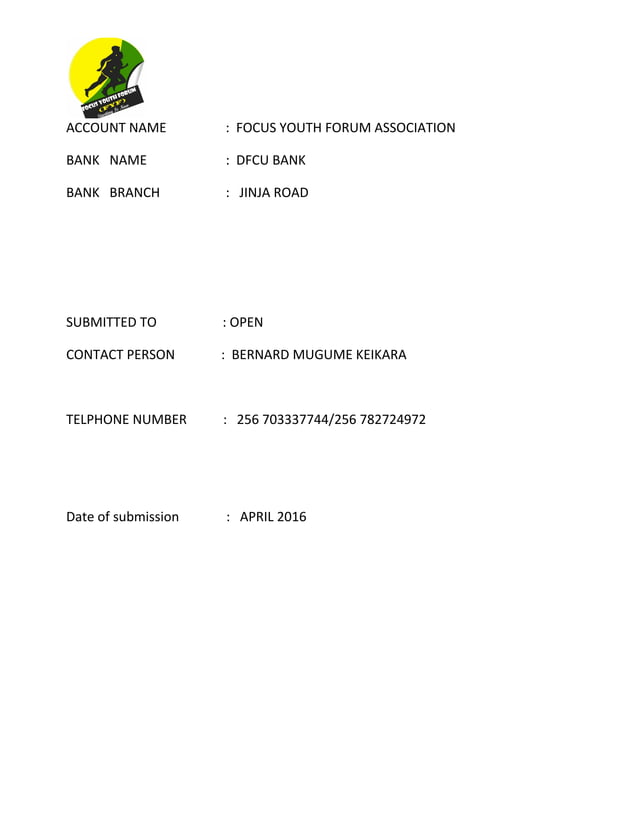 Proposal for Youth Skills training and Empowerement Programs OPEN | DOC