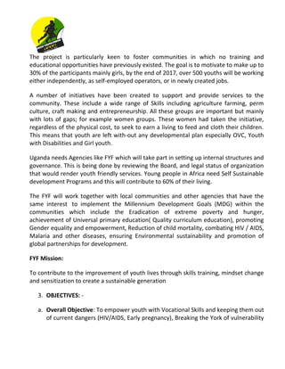 Proposal for Youth Skills training and Empowerement Programs OPEN | DOC
