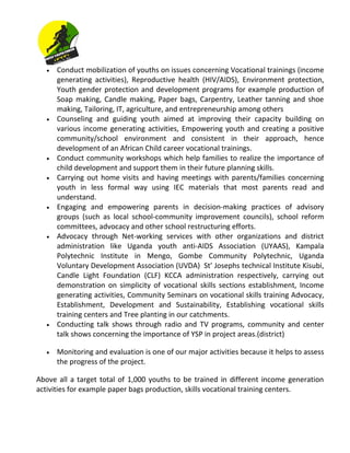 Proposal for Youth Skills training and Empowerement Programs OPEN | DOC