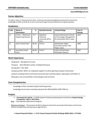 CV-Shyam Khandelwal (2) | PDF
