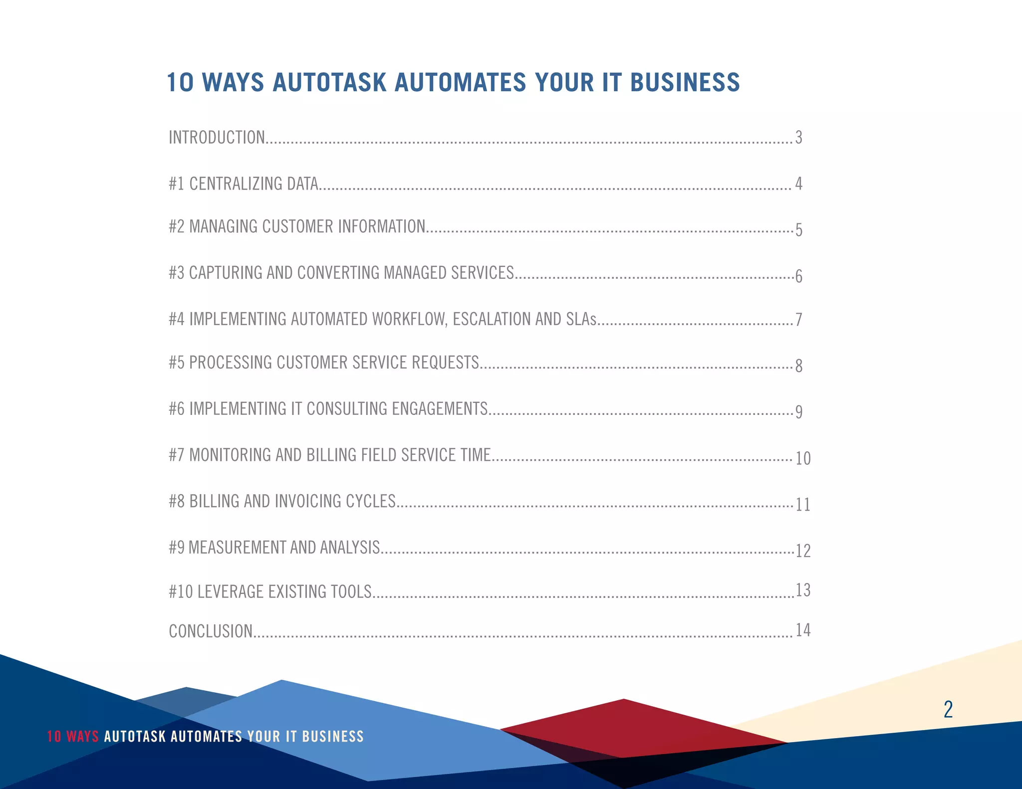 10 Ways Autotask Automates | PPT
