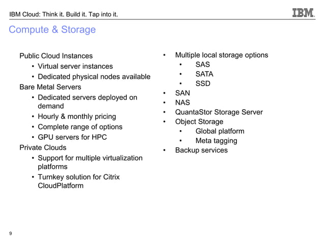 IBM SoftLayer - overview of Cloud Infrastructure | PPT