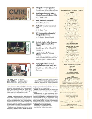 Army Sustainment Magazine | PDF