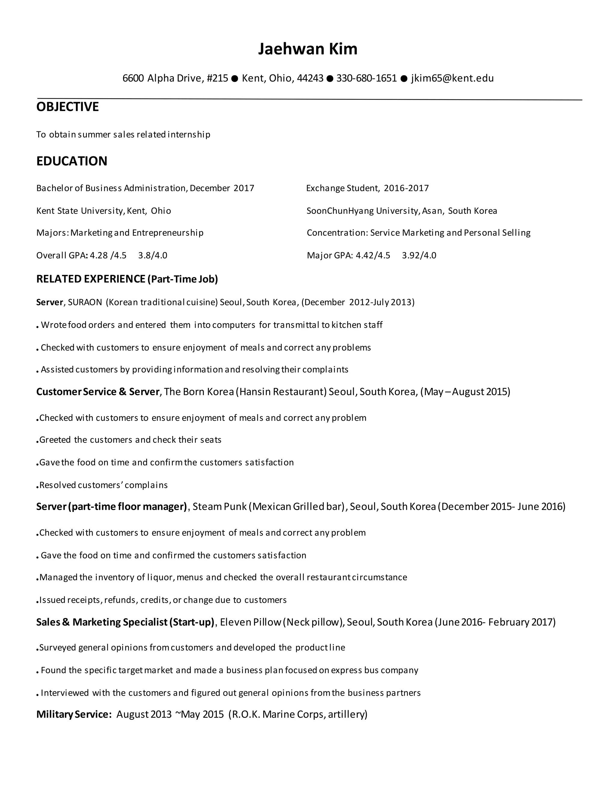 Jaehwan_Kim_Resume | PDF