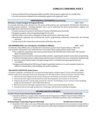 Edwards, Camille - Non Federal Resume | PDF