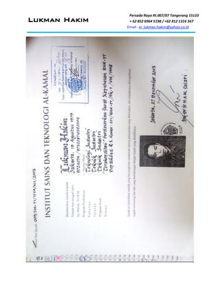 CV Lukman Hakim | PDF