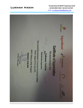 CV Lukman Hakim | PDF