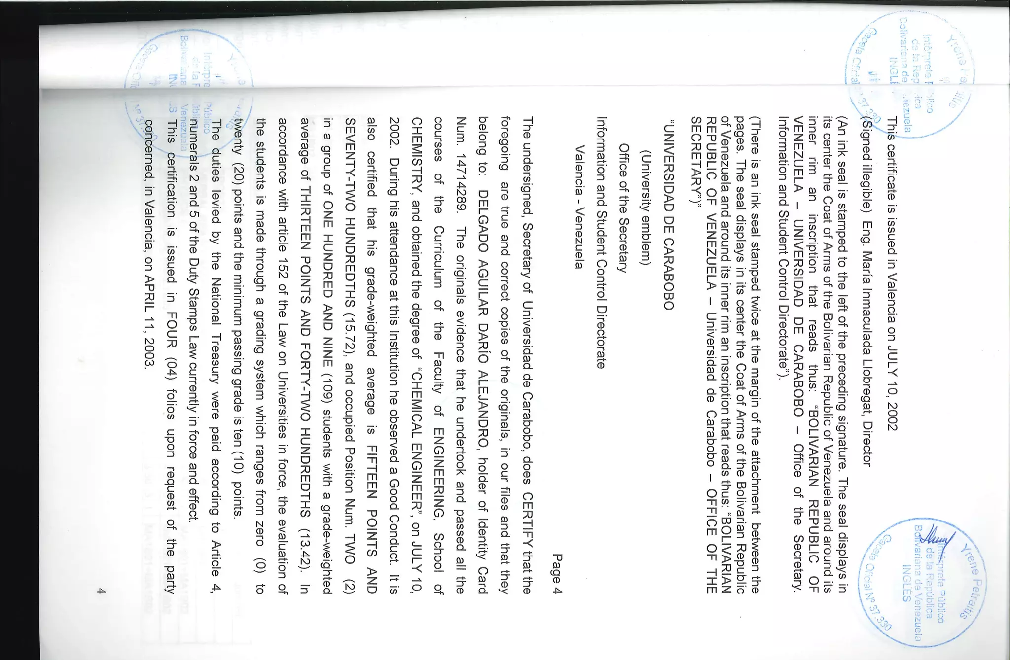 Bachelor Chem Eng Certificate UC Transcripts 1 | PDF