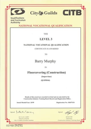 NVQ level 3 Qualification Certificate | PDF