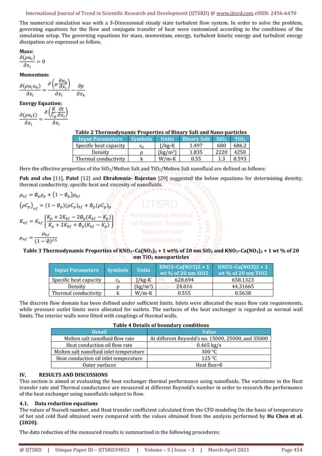 CFD Analysis on Forced Convection Heat Transfer of KNO3–Ca NO3 2 TiO2 Molten Salt Nanofluid in ...