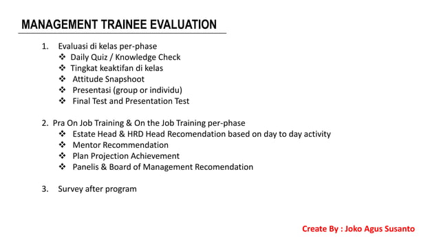 MANAGEMENT TRAINEE - PLANTATION INDUSTRY | PDF