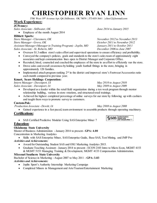 Christopher Linn Resume | PDF