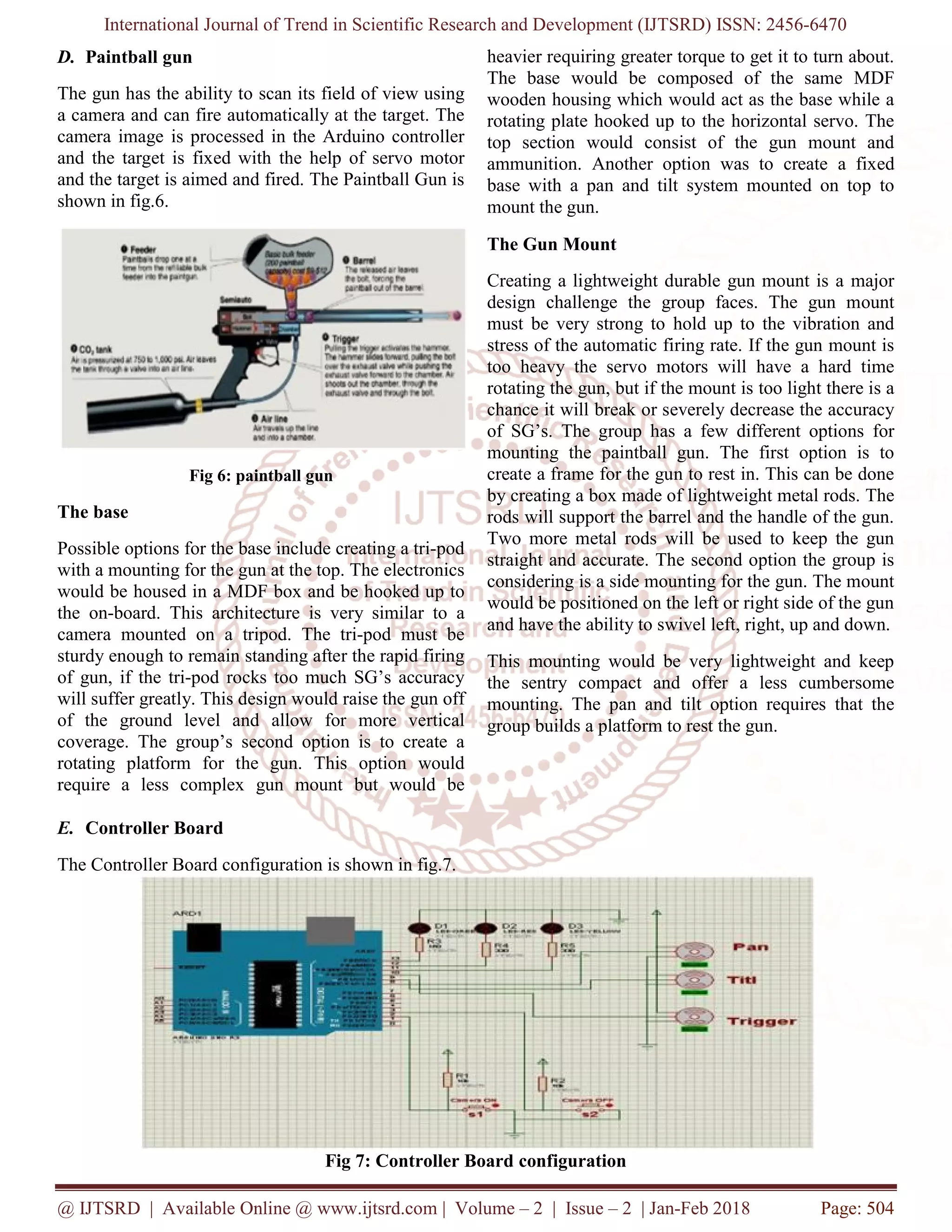 Design and Fabrication of Sentry Gun based on Mechatronics System | PDF
