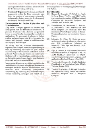 Developing Online Application with Kivy A Python Framework | PDF