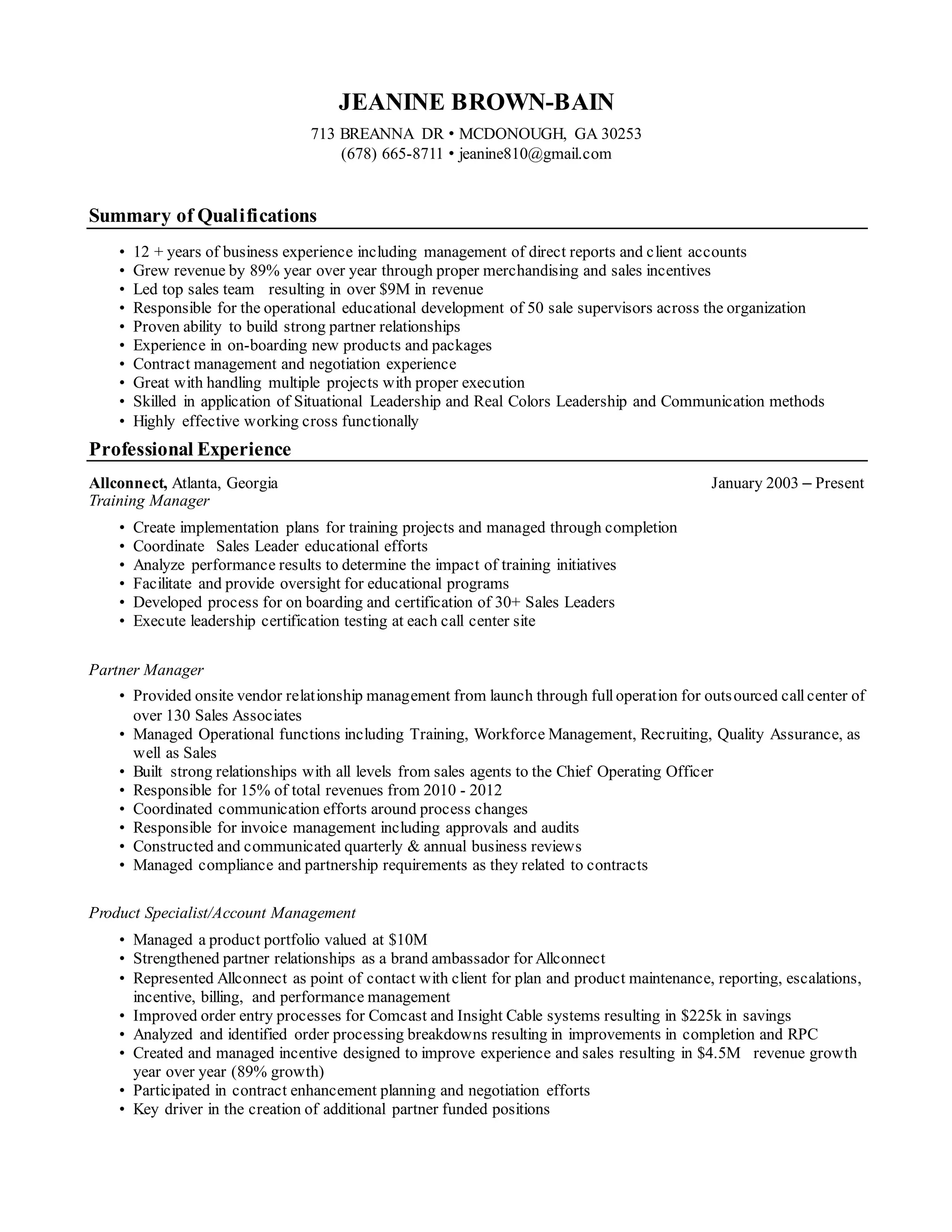 Jeanine Brown-Bain Resumecr.doc