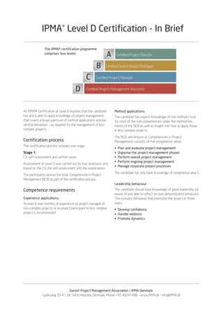 2015-IPMA Certificat - UK | PDF