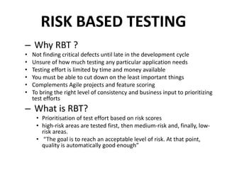 Risk based testing - Final | PPTX