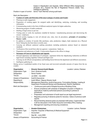 Muhammad Yousuf CV ACMA | DOC