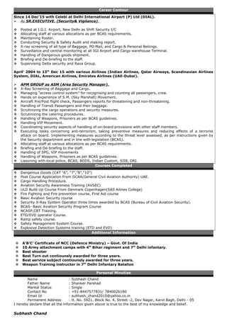 CV- Subhash Chand 12 | PDF