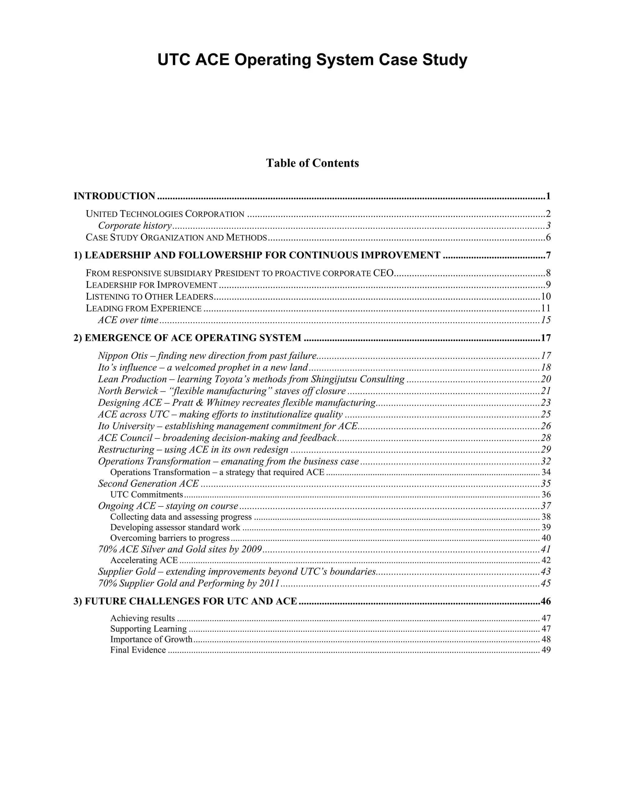 UTC_ACE_CaseStudy | PDF