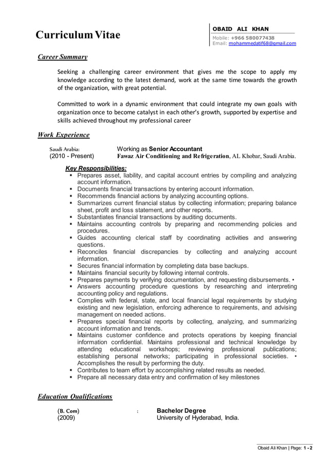 Obaid Ali Khan | DOCX