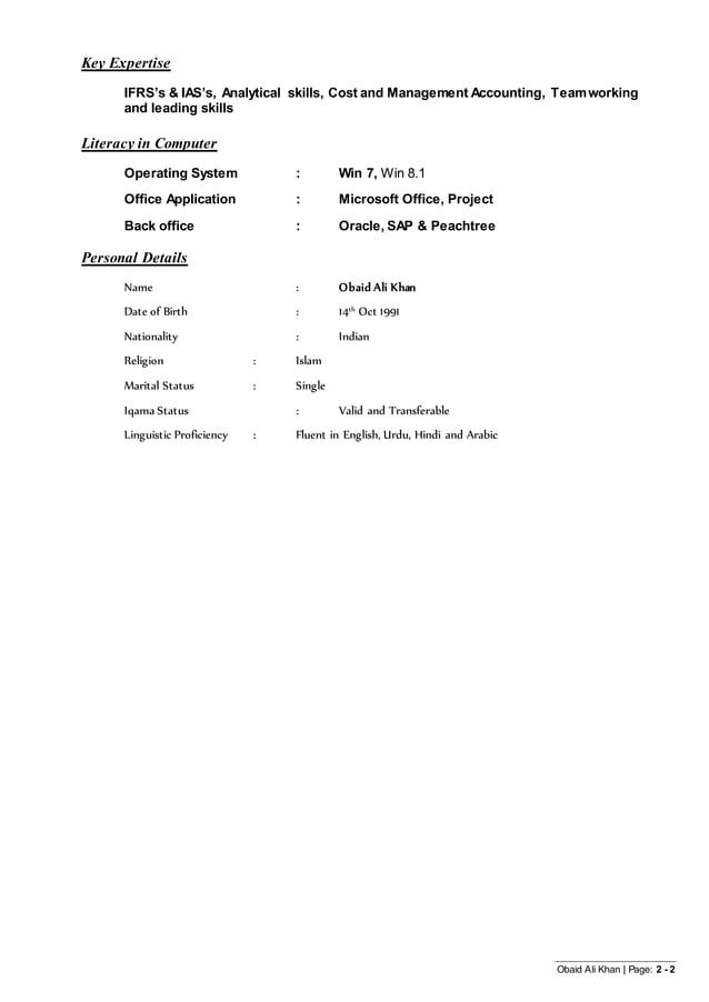 Obaid Ali Khan | DOCX