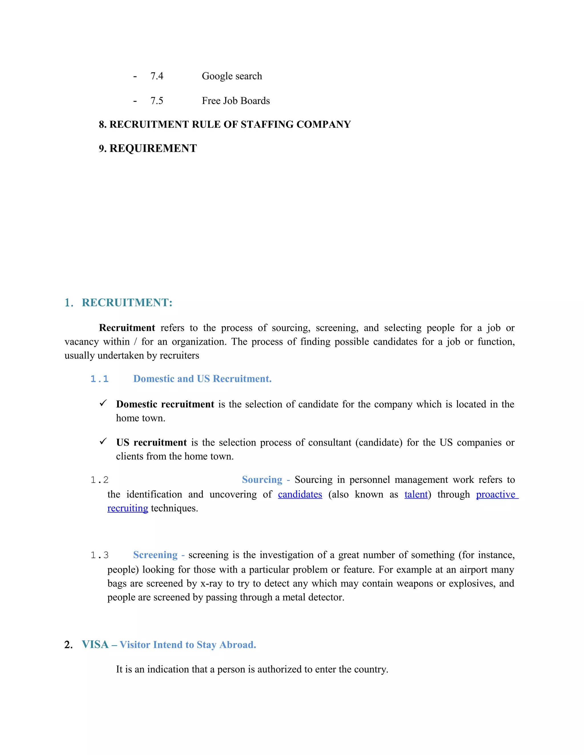 US It Staffing process | DOC