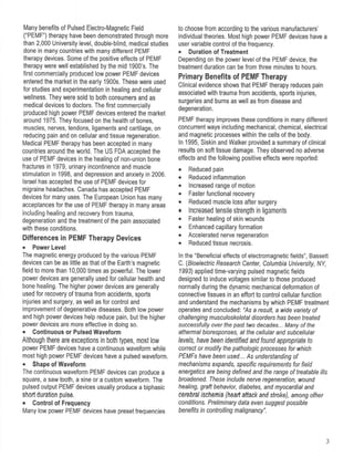 Benefits of high-powered PEMF explained | PDF