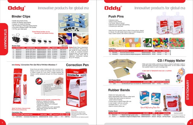 Oddy Stationery Catalogue Part 1 | PPT
