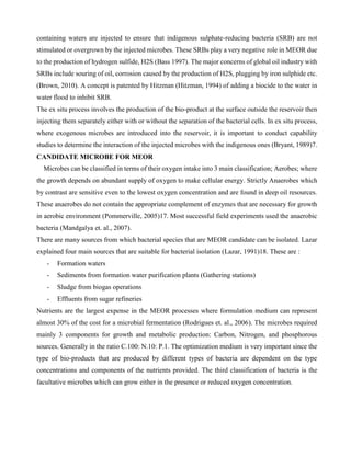 USE OF MICROBES IN MINERAL BENEFICIATION AND OIL RECOVERY A | PDF